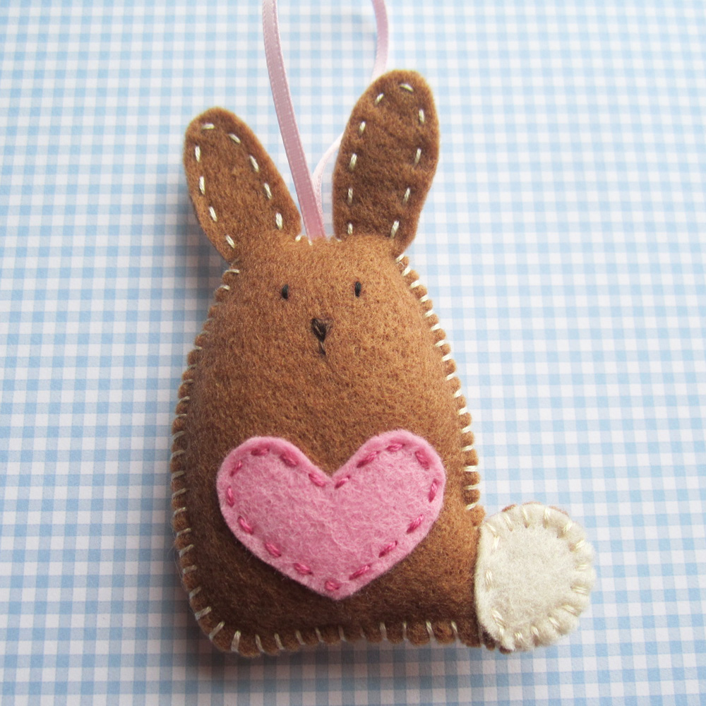 Handmade Felt Bunny Decoration on Luulla