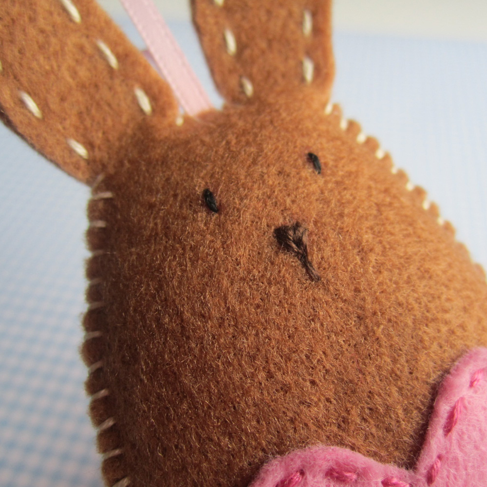 Handmade Felt Bunny Decoration on Luulla